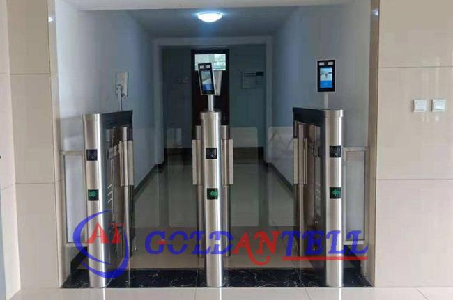 RS485 Full Height Glass Obstacle Swing Gate Turnstile