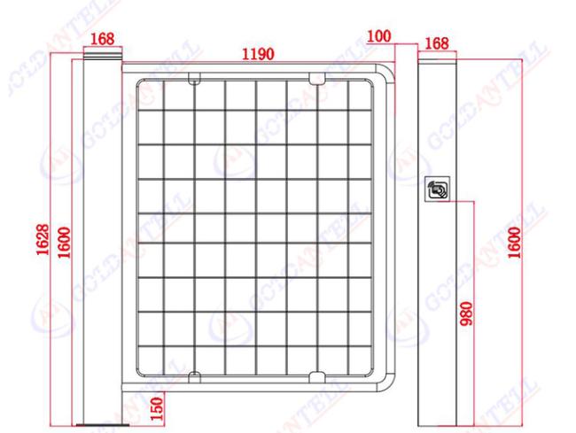 Customize OEM ODM Security Turnstiles Portable 1.6meter For Office Gym Cinema 1