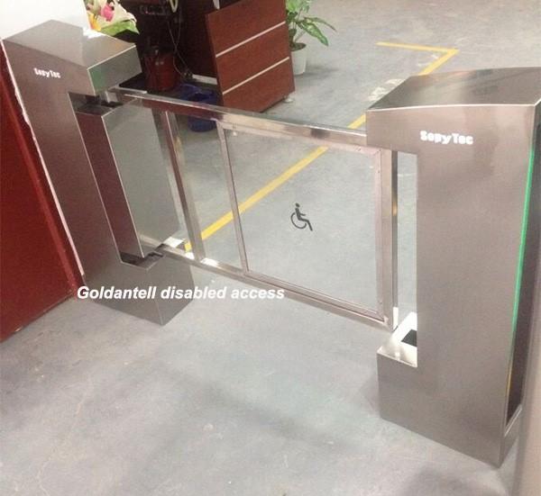 Close-up of turnstile mechanism