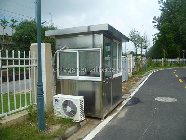 Portable security guard booth exterior view