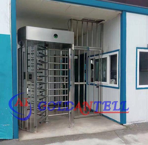 Full height turnstile mechanism front view