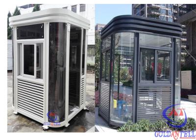 China Prefab Tempered Glass Security Guard House Flexible Layout Shed for sale