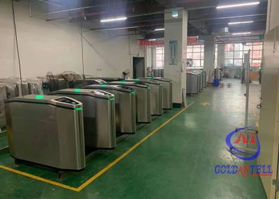 China Dual DC Brushless Motor Flap Turnstile Gate With Temperature Monitoring Access Control System for sale