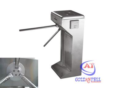 China Waist Height Stainless Steel Automatic Tripod Turnstile Gate Counter Function With Reading Card Control for sale