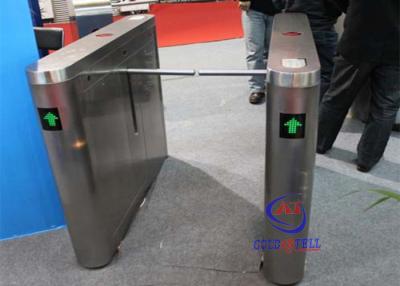 China IC ID Card Silvery Drop Arm Turnstile Di - directional Barrier Arm Gates CE Approved for sale