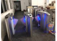 China SS304 Fingerprint Automatic Flap Barrier RFID System Access Control for sale
