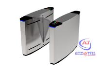 China RFID Reader Flap Barrier Gate Fingerprint Access Control Rotating Security Turnstile Gate for sale