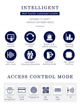 China 90cm Wide Swing Turnstile Gate with Biometric Access Control for sale