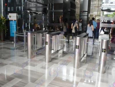 China CE Approved Fast Swing Barrier Gate with RFID QR Code Reader for sale