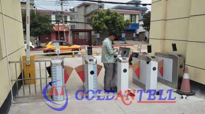 China Swing Barrier Gate with Face Recognition RFID 20K Database DC12V 5W for sale