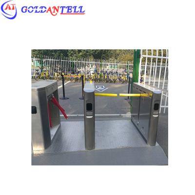China Security Turnstile Gate with 0.2s Barrier Open/Close Time RS-232 Communication Interface and 1-Way Operation Direction for sale