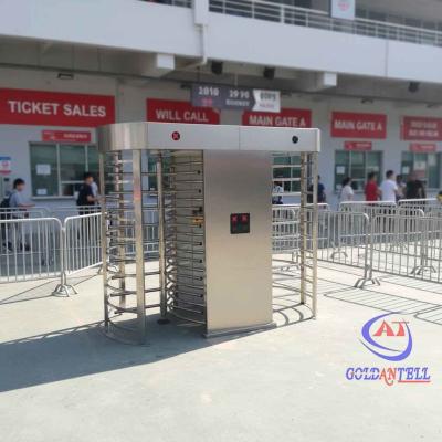 China Anti-climb Robust Full Height Turnstile Security Pedestrian Gate with QR Code & Card Reader for Stadium and Airport Site for sale