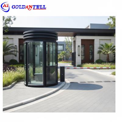 China 30 to 60 degrees Celsius Round Security Booth Compact Modular Guard House Designed for Easy Installation and Maintenance for sale