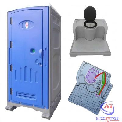 China Foot Pump Flush Portable Toilet Outdoor Mobile Restroom Prefabricated Self-contained WC Cabin Porta Potty for Construction Site for sale