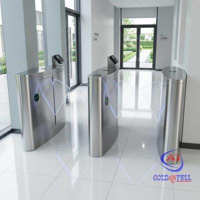 China Modern Office Speed Gate Clear Acrylic Wing Turnstile Optical Sensor Access Control for Lobby and Co-working Space CE for sale