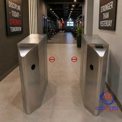 China CE Approved SUS304 Flap Barrier High-Flow Smart Card Speed Gate for gym and Business Office Lobby for sale
