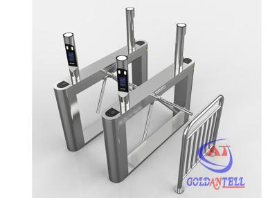 China Barcode RFID Temperature Face Recognition Tripod Turnstile Gate for sale