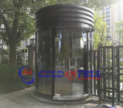 China Round 360° Visibility Stainless Steel Security Guard Kiosk for sale