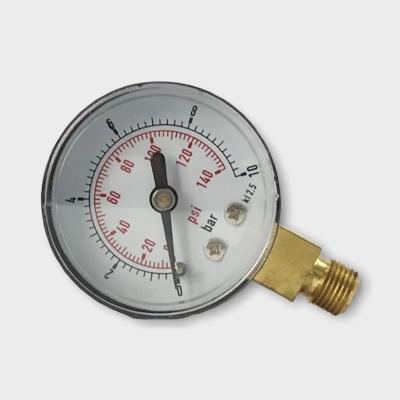 Cina Il manometro pratico del collegamento d'ottone di 10 Antivari scorre manometro 40mm 1/8 di NPT in vendita