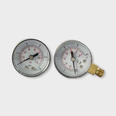 Cina Il manometro pratico del collegamento d'ottone di 10 Antivari scorre manometro 40mm 1/8 di NPT in vendita