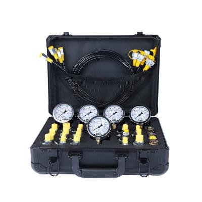 China Durable Precision Hydraulic Pressure Gauge Test Kit Containing 5 Pressure Gauges / 24 Fittings for sale