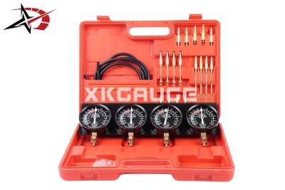 China Red Single Layer Hydraulic Pressure Tool With 4 Pressure Gauges / Extension Hoses for sale
