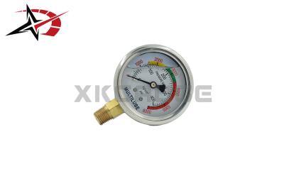 China Radial 304 Stainless Steel Glycerin-Filled Pressure Gauge, 63 mm Dial, 1/4