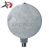China KL 1.0 100 Psi 100mm Solid Front Type Pressure Gauge Double Scale for sale