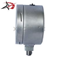 China KL 1.0 100 Psi 100mm Solid Front Type Pressure Gauge Double Scale for sale