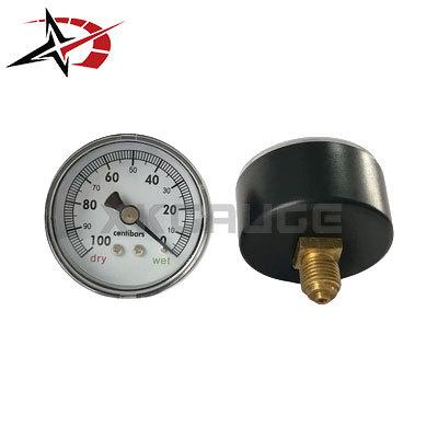 China 50mm Axial Capsule Pressure Gauge  Dry Back Mount Gas Manometer for sale