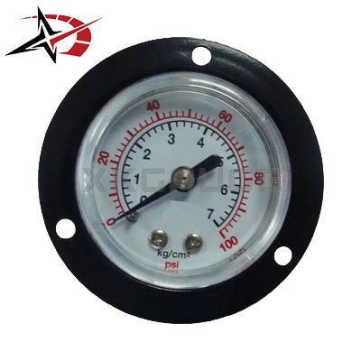 China Y‑40ZT Mini Pressure Gauge 40mm Axial With Front Flange Dry Manometer 0‑7kg/cm² 0‑100PSI Panel Mount for sale