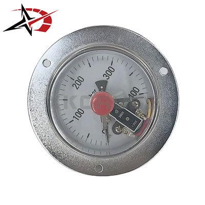 Quality 100mm Axial Flange Mount Magnetic Electric Contact Pressure Gauge 0~400 Bar, Back Connection Pressure Gauge with Contact Switch for sale