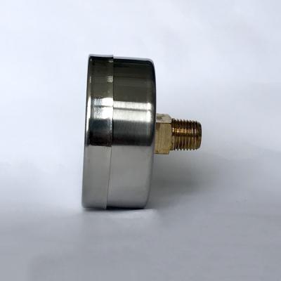 Cina Manometro di acciaio inossidabile della pinta NPT G BSP 63mm manometro di 160 PSI in vendita