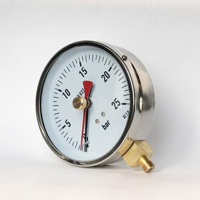 Cina 25 manometro di acciaio inossidabile di Antivari 100mm in vendita