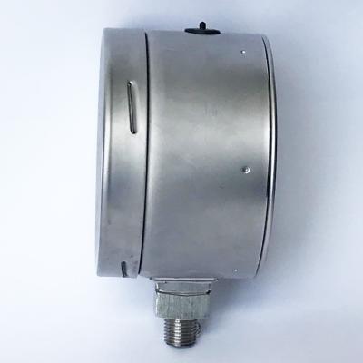中国 KL 1.0固体前部タイプ100つのPsiの100mmの圧力計の二重目盛 販売のため