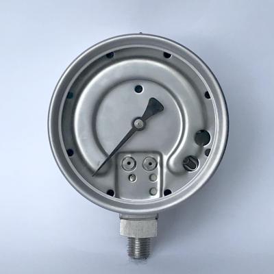 中国 KL 1.0固体前部タイプ100つのPsiの100mmの圧力計の二重目盛 販売のため