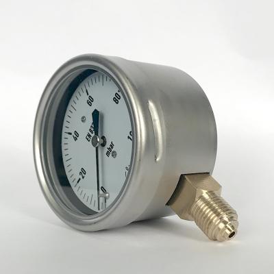 Cina 304 manometro basso di mbar 63mm del manometro della capsula di caso di acciaio inossidabile di SUS 100 in vendita