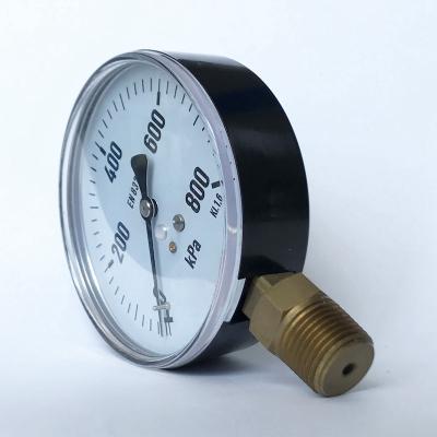 Cina 800 manometro di plastica dell'acciaio nero di KPa 100mm in vendita