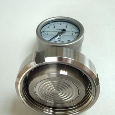 Cina 10 Antivari che cristallizza il manometro igienico del quadrante del manometro della guarnizione del diaframma 63mm in vendita