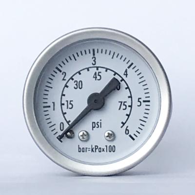 Cina 75 caso di acciaio inossidabile del quadrante del manometro di Antivari del manometro 6 del supporto della parte posteriore di PSI 40mm in vendita