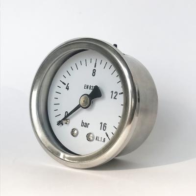 Cina 2 pollici 16 di Antivari di collegamento assiale riempito liquido del manometro SUS304 1/8 NPT in vendita