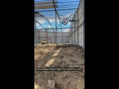 large span fireproof prefabricated steel structure warehouse