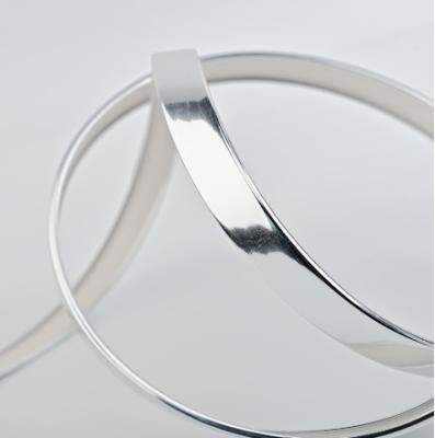 China Waterproof Silver Brushed Metallic PVC Edge Banding - Flexible Decorative Trim for Kitchen & Wardrobe for sale