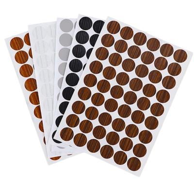 China Self-adhesive Waterproof Durable Screw Hole Cover and Furniture Surface Repair Sticker for Wood Furniture for sale