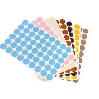 China Waterproof Colorful Self-adhesive Screw Cover Sticker for Furniture Hole Repair and Decoration for sale