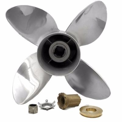China 4 Blades Stainless Steel Boat Outboard Propeller for Mercury 40-140HP for sale