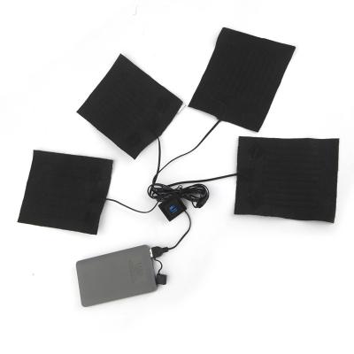 China 7.4V 5V Battery Heated Pad For Clothing With Smart Temperature Control Switch for sale