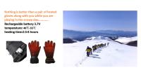 China Windproof Rechargeable Heated Gloves Polyester 2200mAh for sale