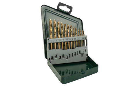 13PCS HSS Twist Drill Bits Set in metal box packaging