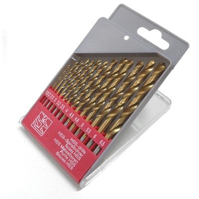 13PCS HSS Twist Drill Bits Set in plastic box packaging